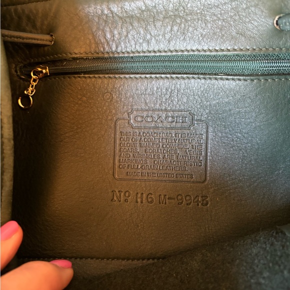 Coach | Bags | Coach Preowned Vintage Rare Bottle Green Rucksack ...